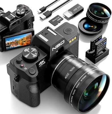 NBD 4K Digital Cameras 48MP 60FPS Video Camera WiFi 64GB TF | eBay