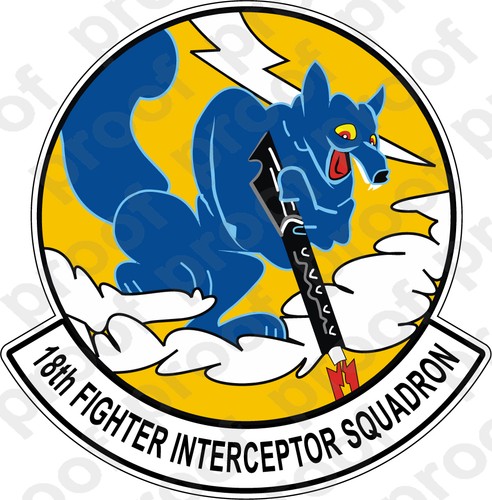 STICKER USAF 18TH FIGHTER INTERCEPTOR SQUADRON | eBay