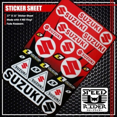 RACING SPONSOR STICKER DECAL SUZUKI ONE INDUSTRIES LOGO MOTORCYCLE BIKE ...