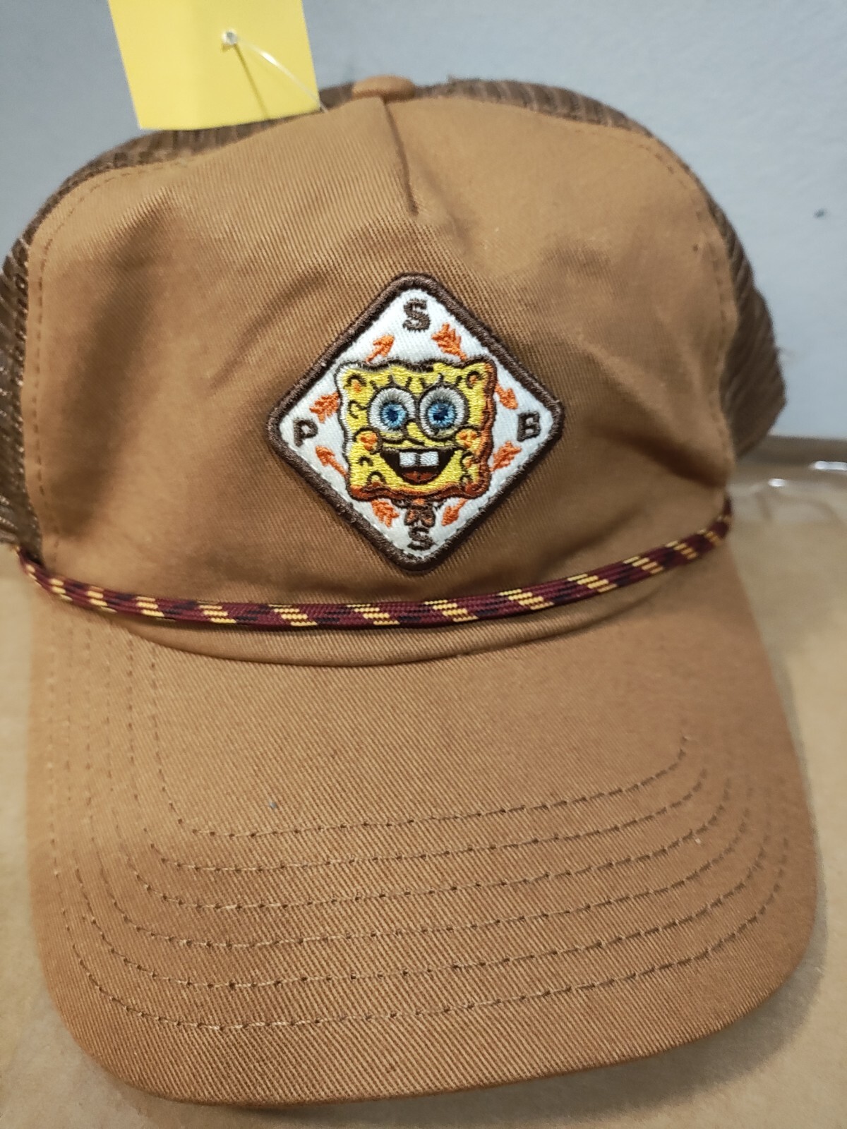 SpongeBob Kamp Moral Brown Mesh Back Adjustable Hat C… - Gem