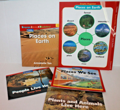National Geographic Literacy Books Places on Earth Set of 4 Books ...