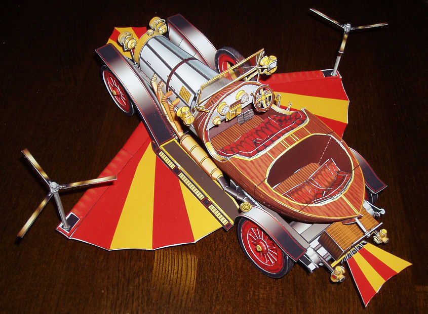 1968 Film Chitty Chitty Bang Bang Rodster GEN 11 Handcraft Paper Model ...