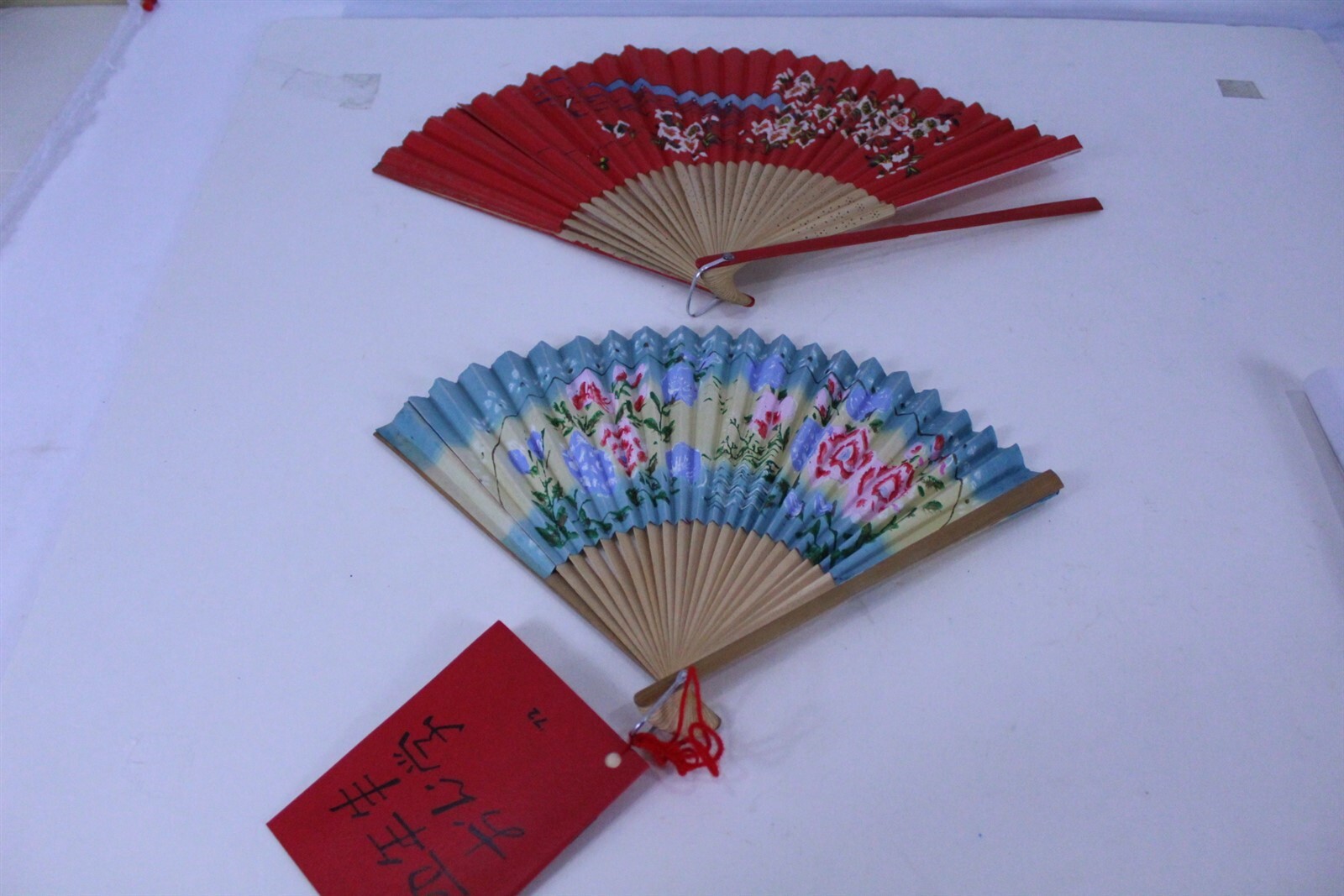 1970's Bamboo / Paper Fans Prom Souvenir Lakeview Hig… - Gem