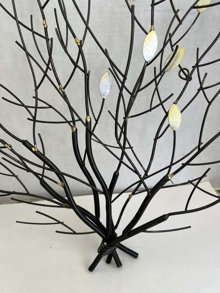 Large Metal Art Wire Tree Branches Leaves Wall Decor Industrial 22” X28 ...