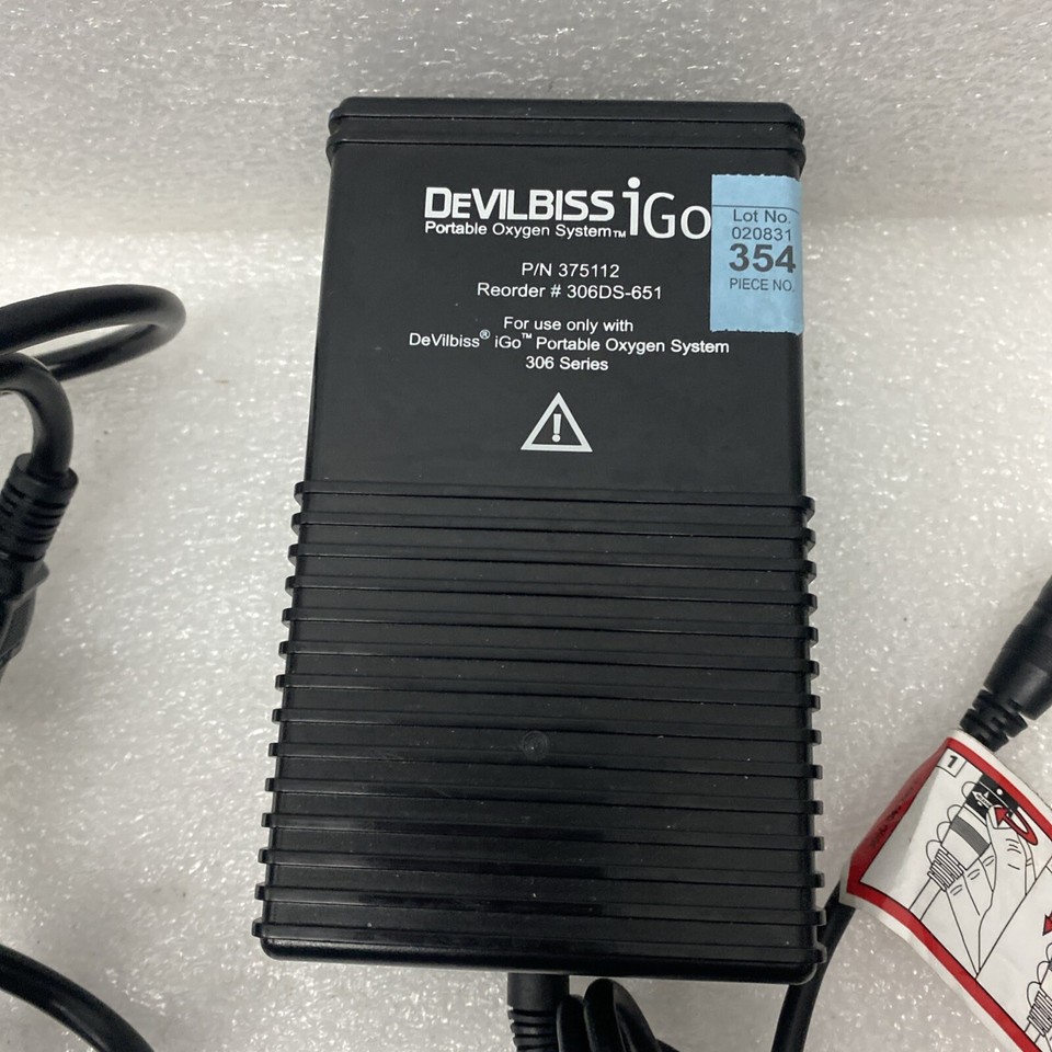 AC Adapter For DeVilbiss iGO 375112 Portable Oxygen System 306 Series ...