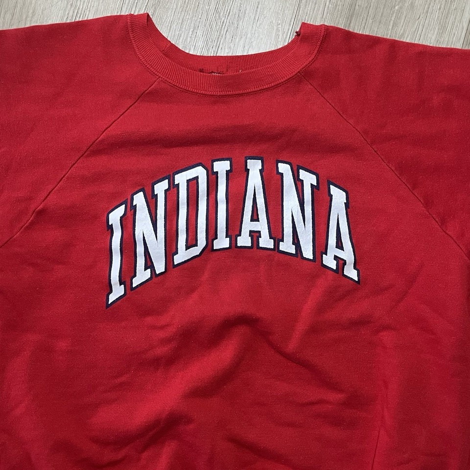 Vintage 90’s University of Indiana Red Crewneck Sweatshirt | eBay