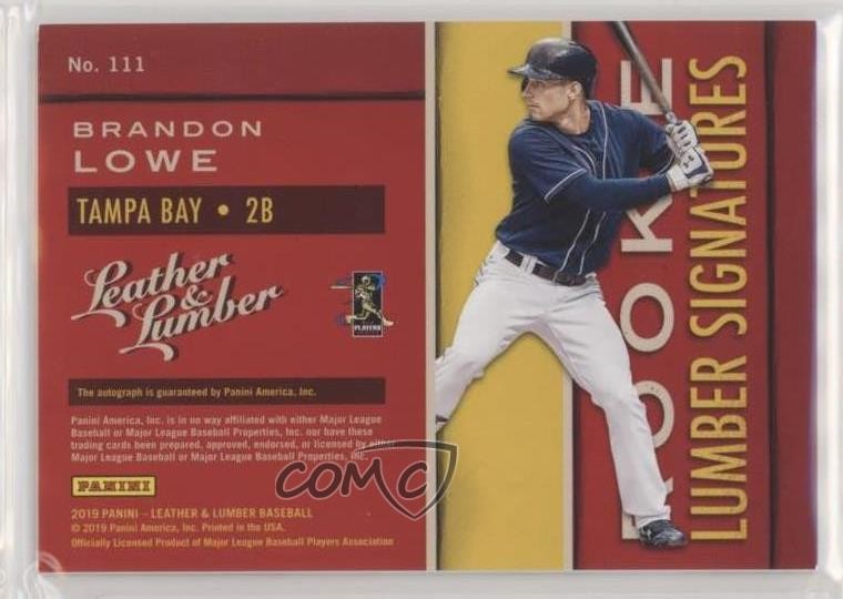2019 Panini Leather & Lumber Rookie Signatures Blue /99 Brandon Lowe ...