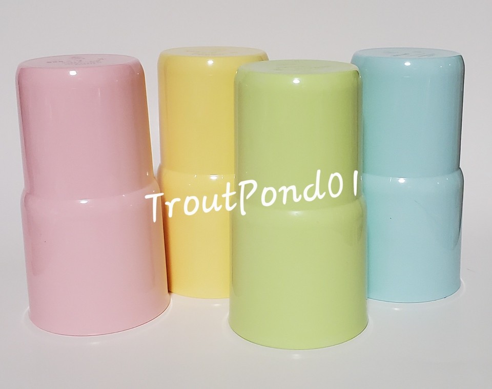 Tupperware TableTop Stacking Tumblers 12 o Pastel Pink Green Yellow ...
