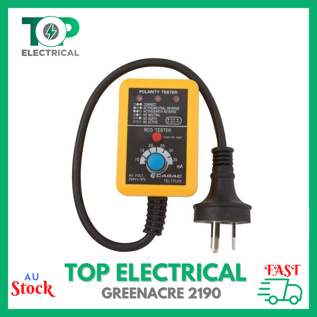 CABAC Power Point GPO Tester Safety Earth Leakage RCD TRIP Australia ...
