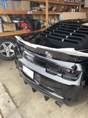 Gloss Black Trunk Decklid Gurney Flap Wicker bill For 10-13 Camaro ZL1 ...