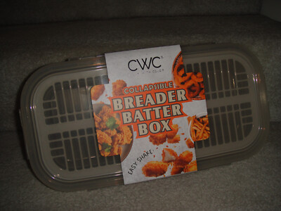 CWC COLLAPSIBLE BREADER BATTER BOX ~EASY SHAKE~FOR FISH, CHICKEN ...