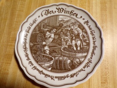 Hutschenreuther Wine Maker Plate | Exclusiv Fur Pieroth | Germany 1814 ...