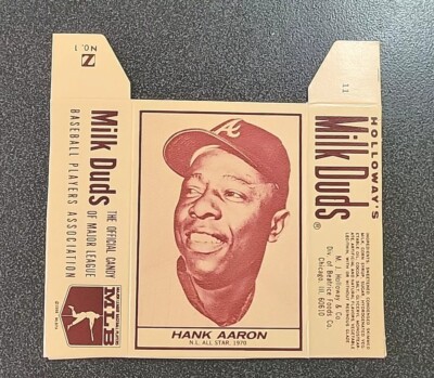 Rare 1971 Milk Duds Hank Aaron #11 Box Card UNCUT BEAUTIFUL SPECIMEN | eBay