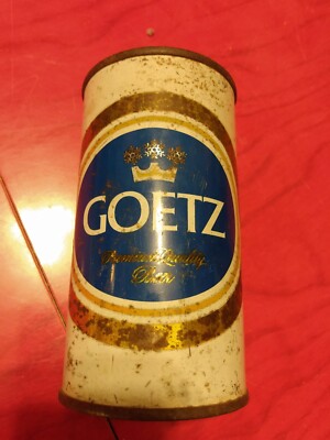 12oz goetz beer flat top beer can San Antonio Texas #3 | eBay