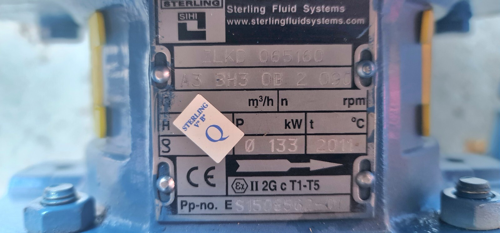 Sterling Fluid Systems SIHI Pump ZLKD 065160 A3 BH3 0B2 090 | eBay