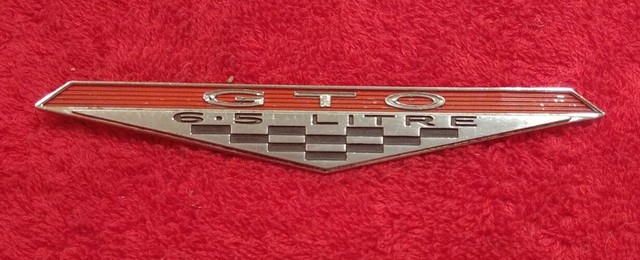 1966 PONTIAC GTO DOOR TRIM PANEL EMBLEMS 64 65 67 6.5 LITRE for sale ...