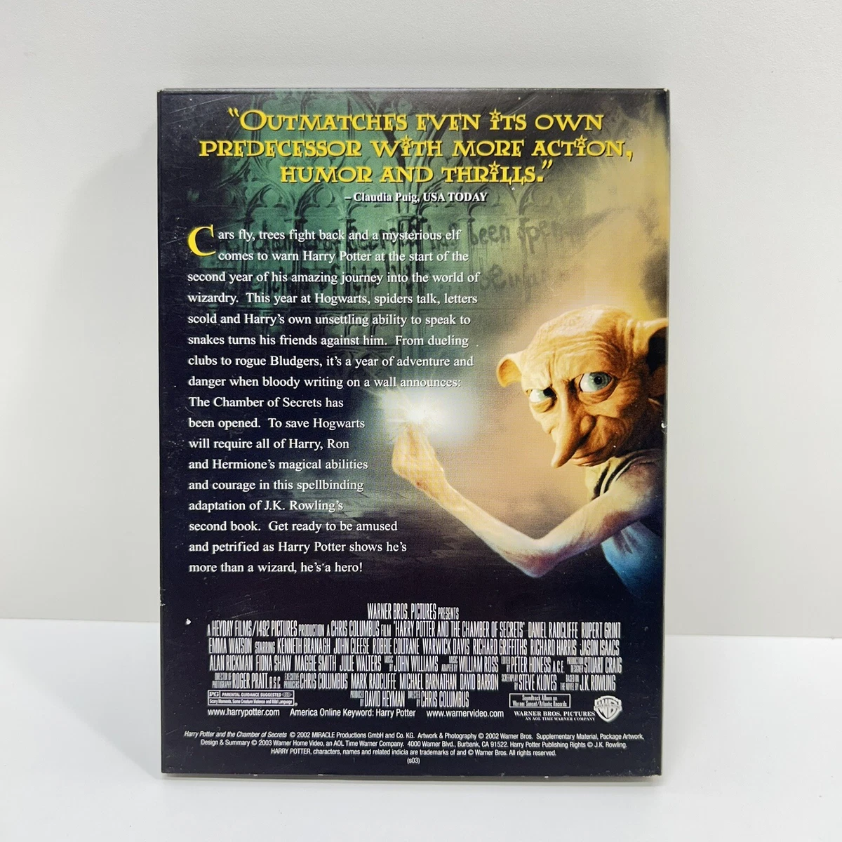 Harry Potter And The Chamber Of Secrets Dvd Back Cover