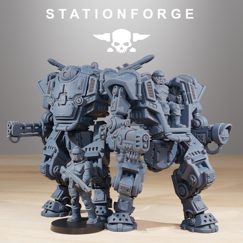 Imperial Mech of the National Guard Warmech Knight Station forge | eBay