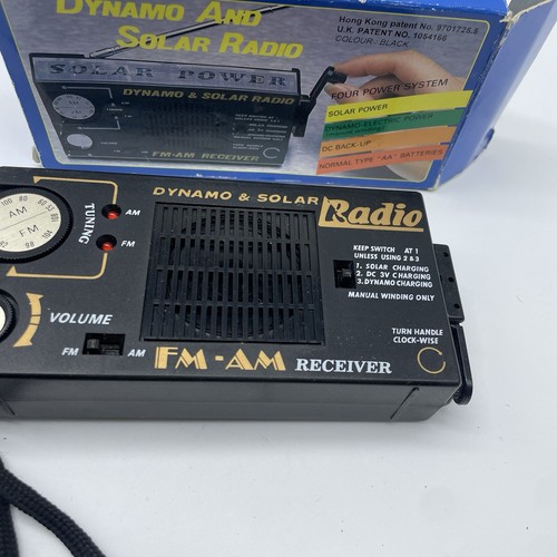Vintage Nippon Dynamo, Solar & Battery Radio Receiver AM/FM ~ Black ...