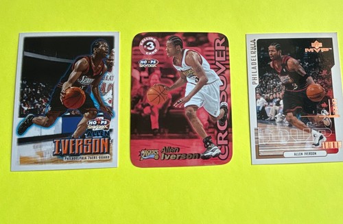 Upper Deck MVP NBA 3-Card Lot 1999-00 Allen Iverson Philadelphia 76ers ...