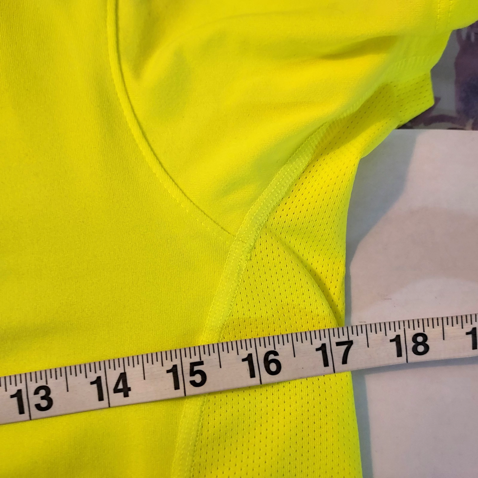 L.L. Bean Womans Size Small Neon Yellow Cycling Running Shirt Top Logo ...