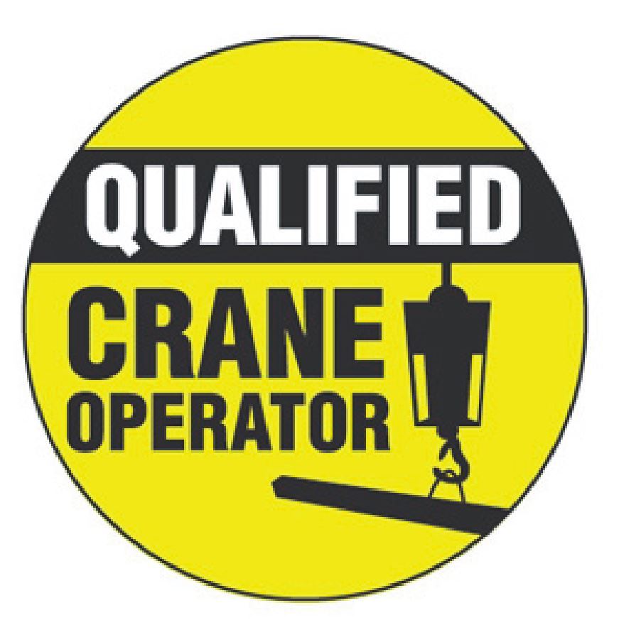 Qualified Hard Hat Decals Qualified Crane Operator 50/Pack