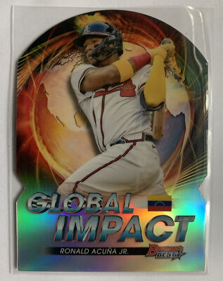 2022 Bowman's Best Ronald Acuna Jr. Global Impact Die-Cut #GI-3 Braves ...
