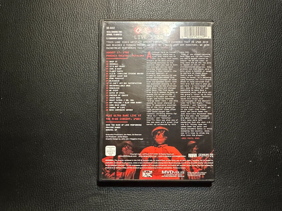 Music DVD - Devo Live 1980 | eBay