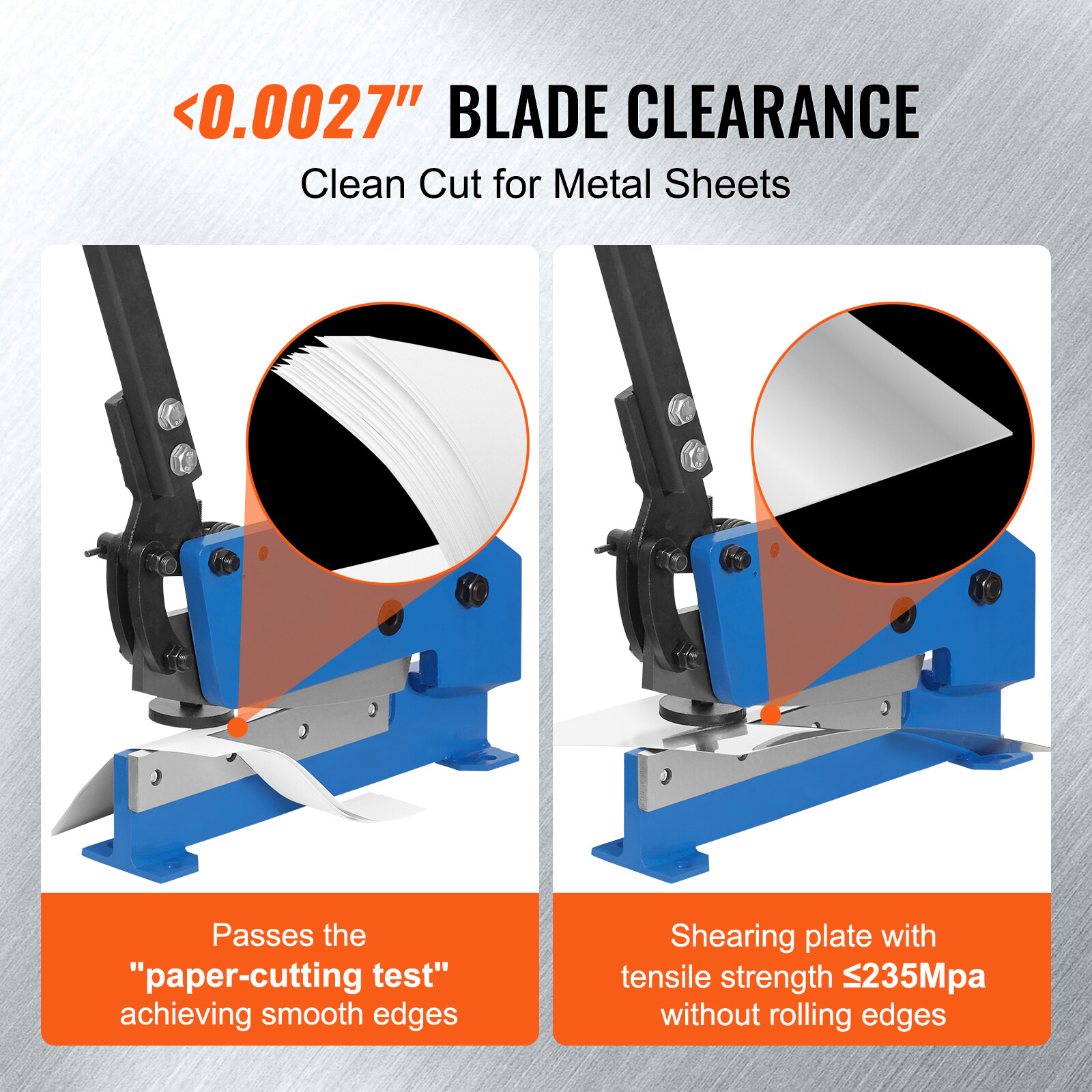 VEVOR 8" Manual Hand Plate Shear Benchtop Cutter Metal Sheet Processing ...