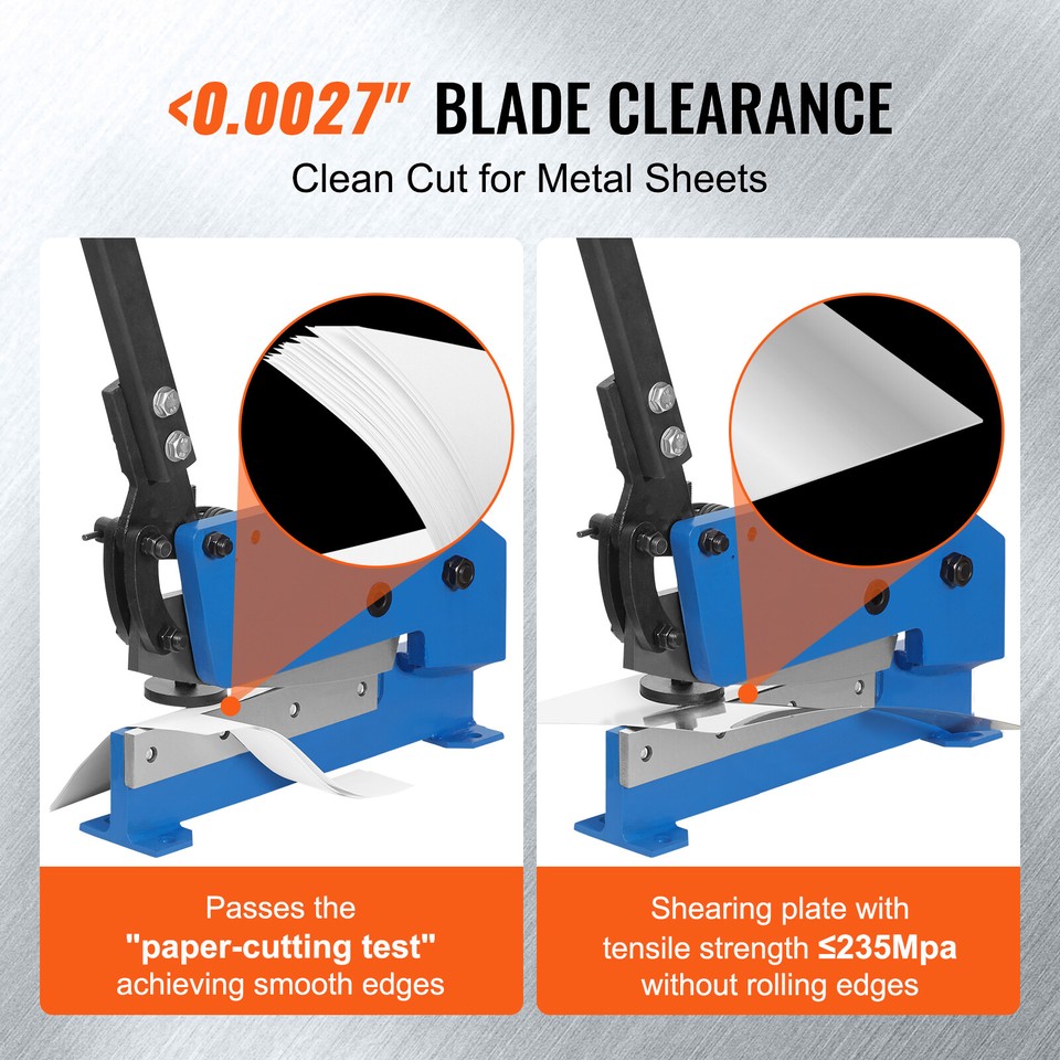 VEVOR 8" Manual Hand Plate Shear Benchtop Cutter Metal Sheet Processing ...