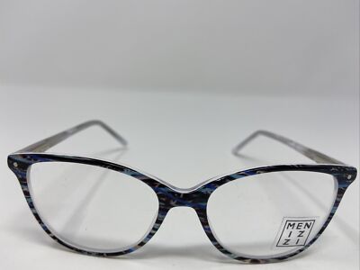 MENIZZI EYEGLASSES FRAME MA4019K 01 46-14-135 BLACK/BLUE/MULTI FULL RIM ...