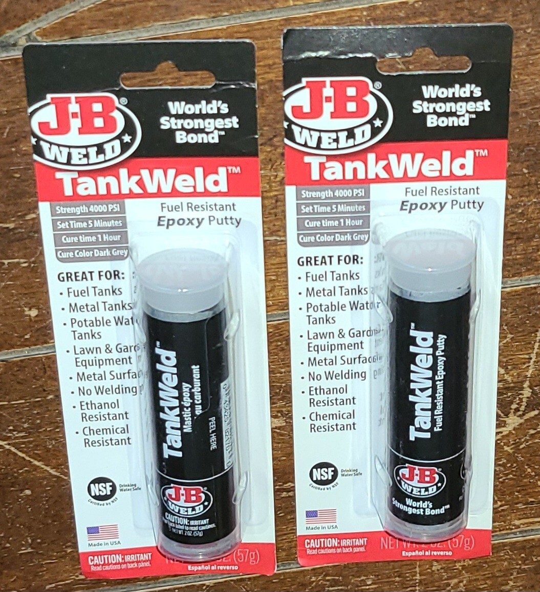 Lot of 2 Tubes 2oz. J-B Weld TankWeld: Fuel Resistant Epoxy Putty *4000 ...