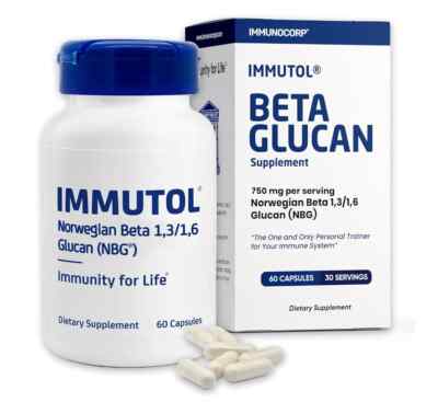 Immutol Immune Supplement - Norwegian Beta Glucan - 60 Capsules - FREE ...