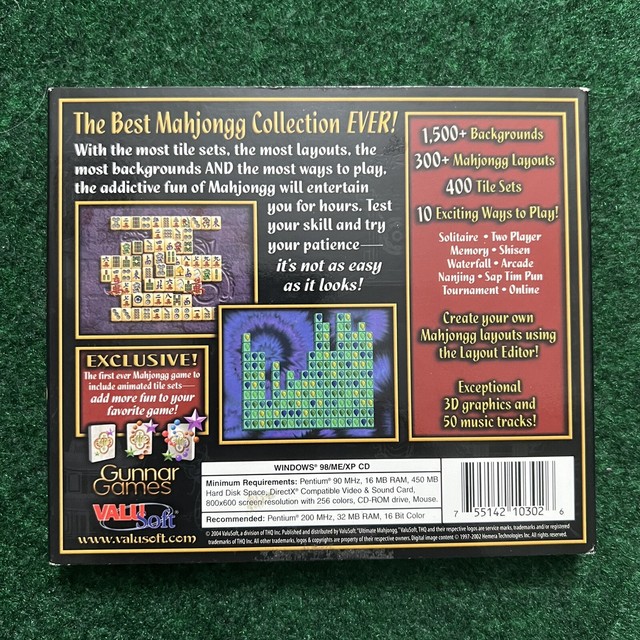 Ultimate Mahjongg 10 PC CD Match Mahjong Tile Set Symbols Puzzle ...