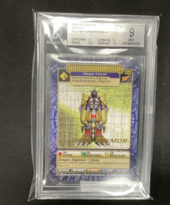 WARGREYMON Digi-Battle Card Series 3 BO-148 BGS 9 Gold Digimon Card non ...