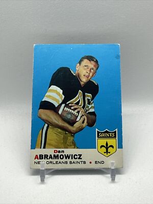1969 Topps Football #36 Dan Abramowicz Rookie EX New Orleans Saints ...