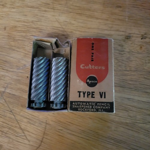 NEW APSCO AUTOMATIC PENCIL SHARPENER COMPANY ONE PAIR CUTTERS TYPE VI ...