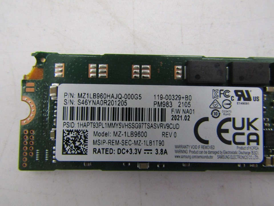Samsung 960GB PM983 Internal NVMe PCIe M.2 Express 2210 SSD ...