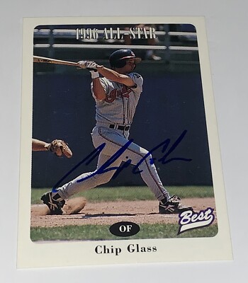 Chip Glass SIGNED 1996 Kinston Indians All Star Card Oklahoma Sooners ...
