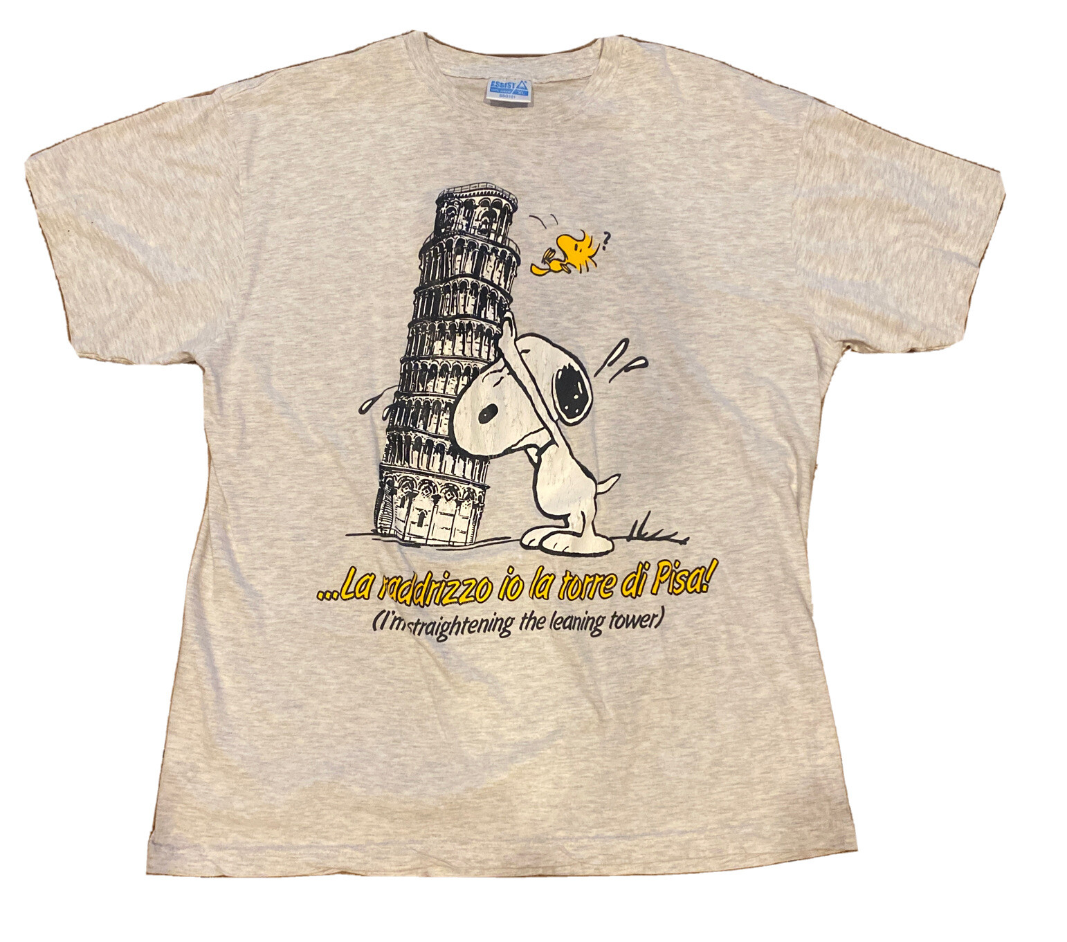 SNOOPY "La raddrizzo io la torre di Pisa!" VintageT-S… - Gem