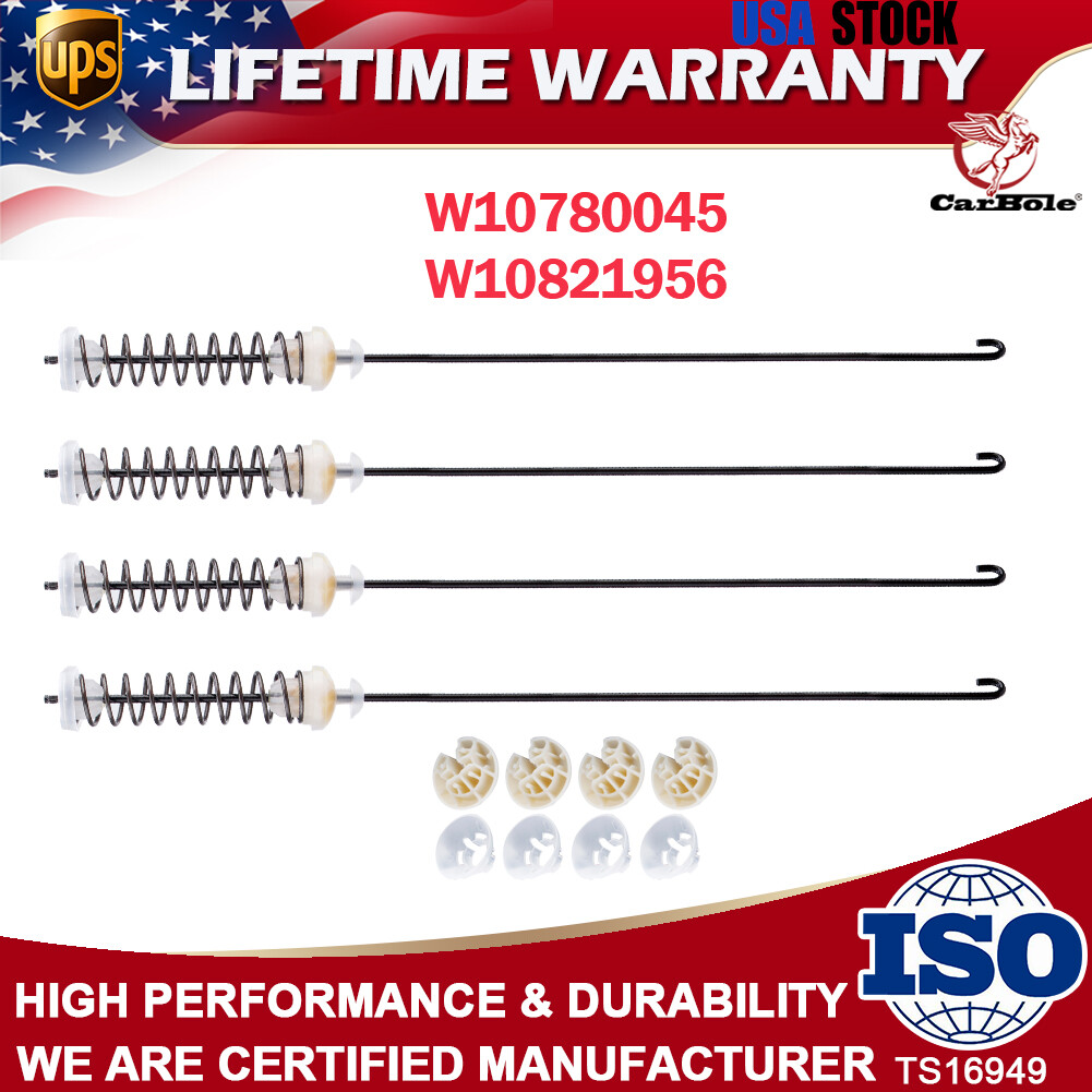 4Pcs W10780045 W10821956 Suspension Rod Kit for Whirlpool Kenmore ...