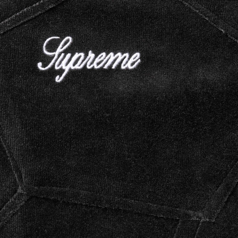 Supreme PATCHWORK VELOUR TRACK JACKET Black Full Zip Size XL Brand New ...