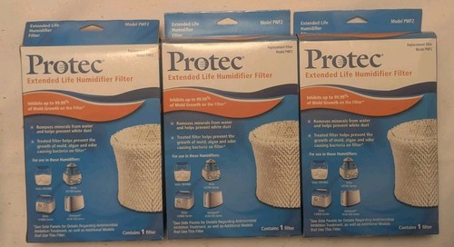 Protec Extended Life Humidifier Replacement Filters WF2 Lot Of 3 ...