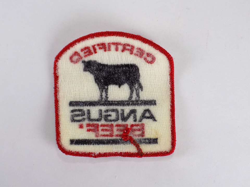 Certified Angus Beef Patch Vintage 3" Cloth Embroidered Farm Cattle | eBay