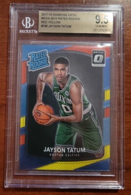 2017 Jayson Tatum Donruss Optic Red Yellow #198 Rookie RC BGS 9.5 ...