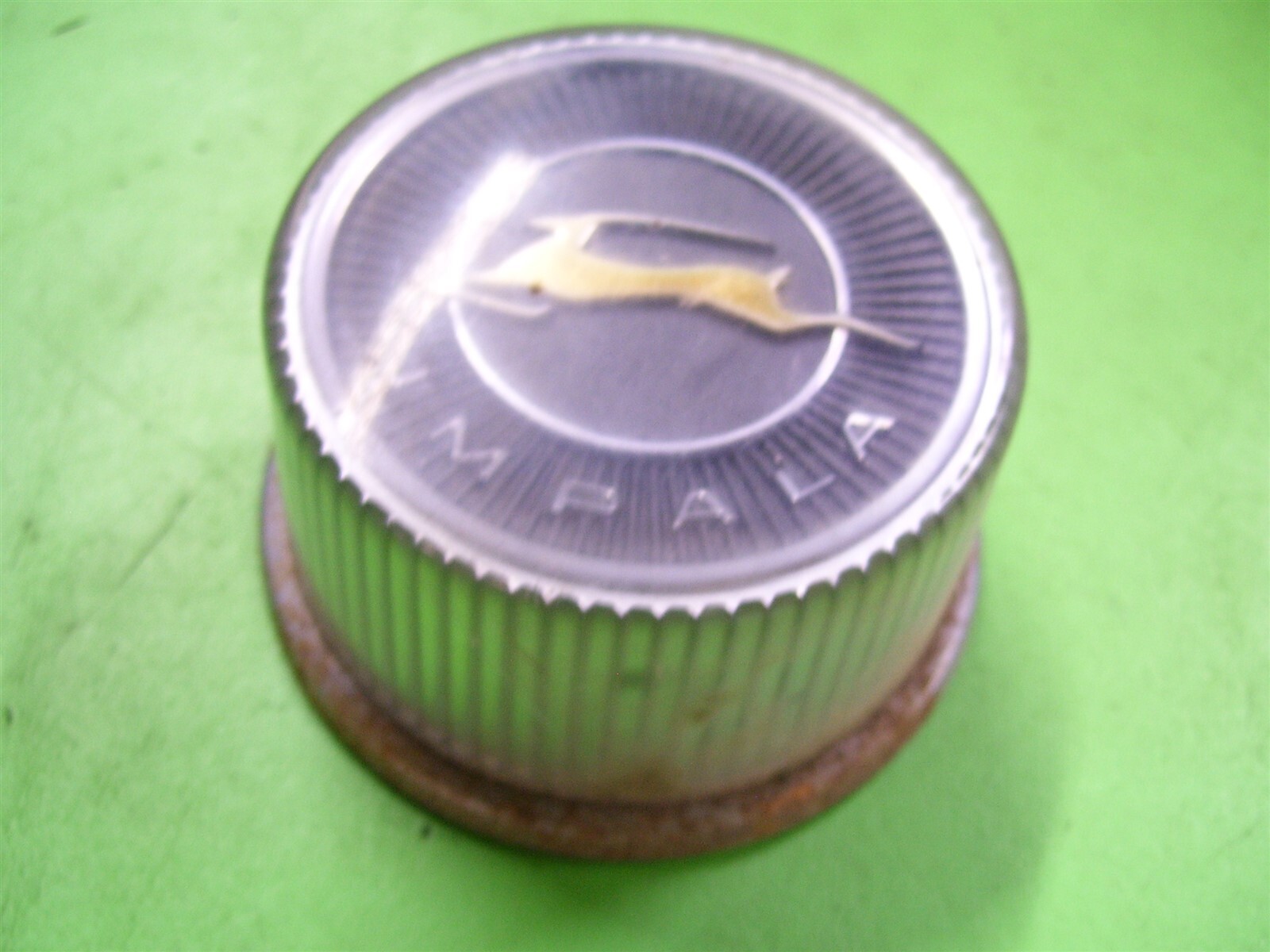 65 Chevy Impala SS Super Sport CHROME STEERING WHEEL CENTER CAP Horn ...