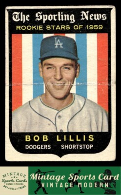 1959 Topps - Bob Lillis - #133 Los Angeles Dodgers Low Grade Filler | eBay