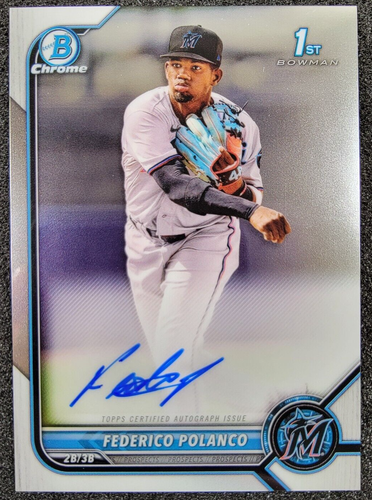 2022 Bowman Chrome 1st AUTO Federico Polanco #CPA-FP Marlins | eBay