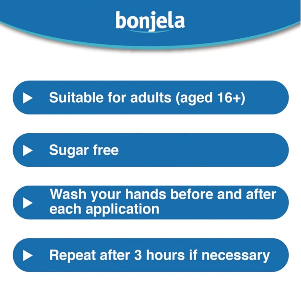Bonjela 15g Mouth Ulcer Treatment Sugar Free Adult Gel 16+ Effective ...