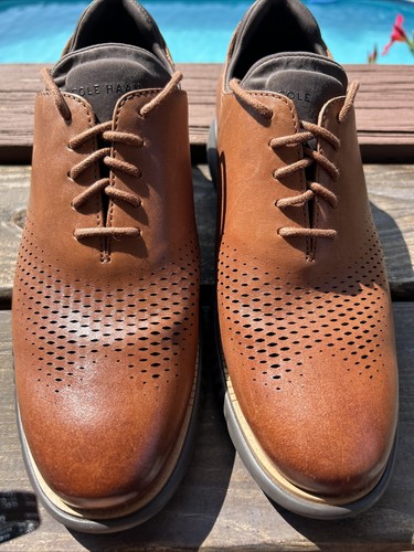 Cole Haan Men's 2.Zerogrand Laser Wingtip Oxford, British tan/Java | eBay